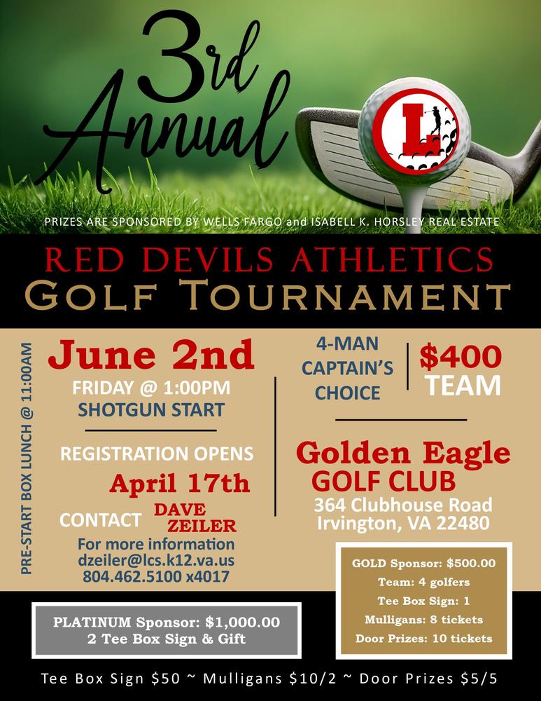 3rd Annual Red Devils Golf Tournament | Lancaster High School